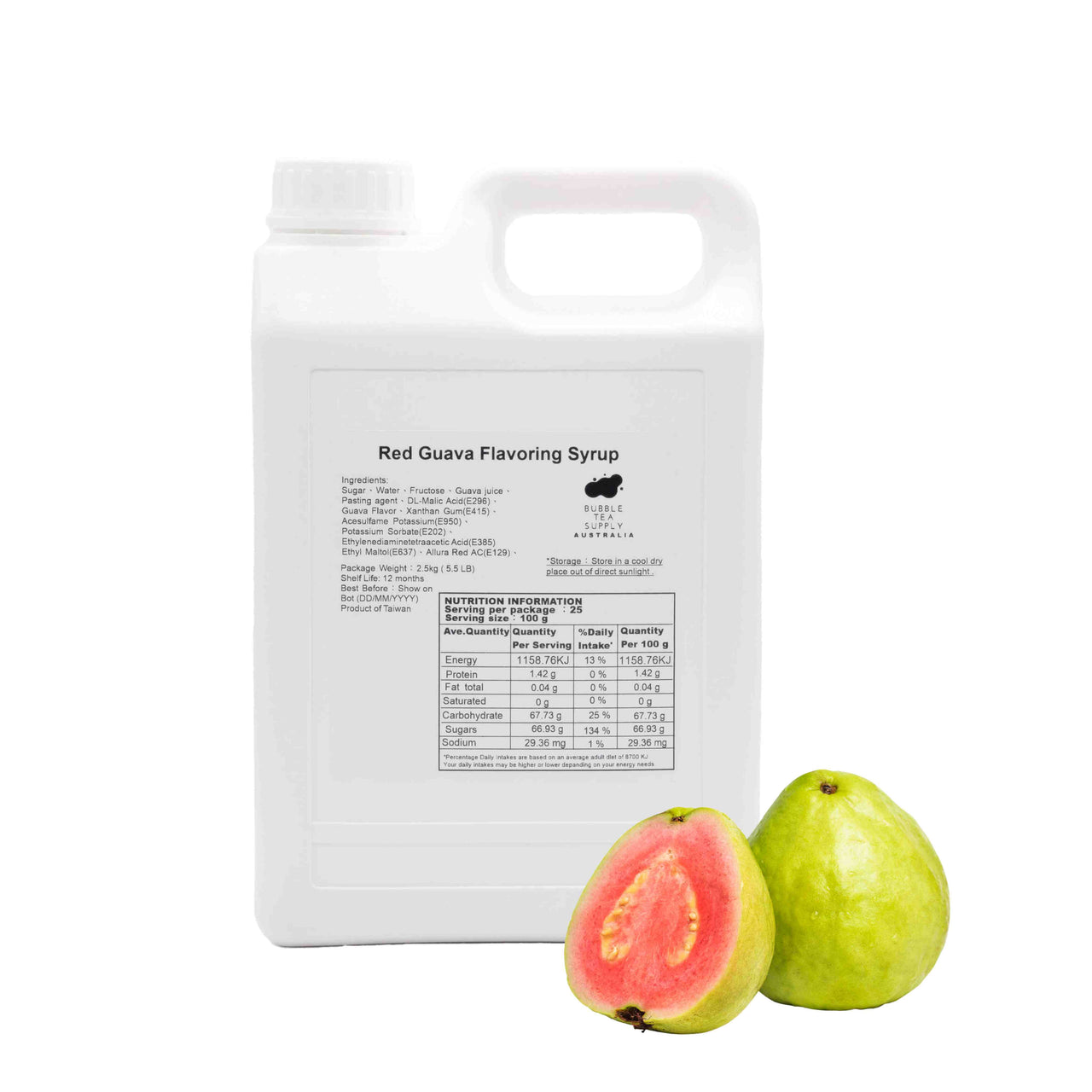 Juice Concentrate | Red Guava Flavoring Syrup (2.1L/2.5kg) – Bubble Tea ...